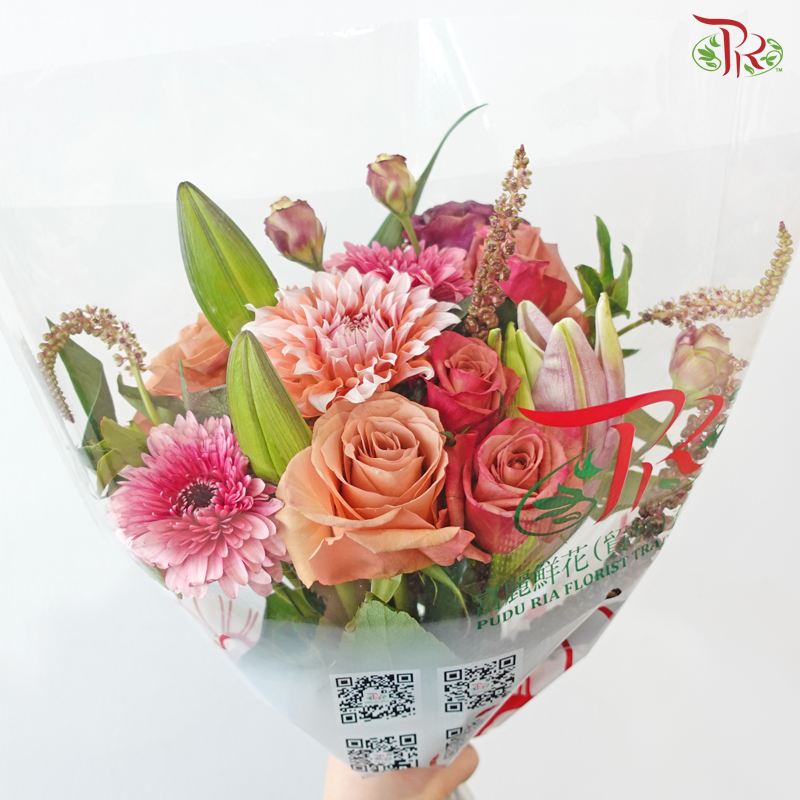 Signature Weekly Flower Bunch - Sunset Cappuccino Dream 《珈霞之梦》 (Medium ...