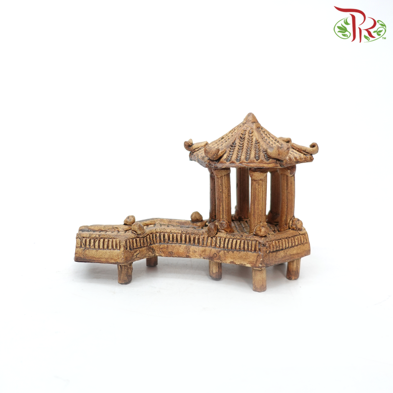4 Inch Aquarium Pagoda With Bridge《4寸曲桥亭》(Per Unit) – Pudu Ria Florist