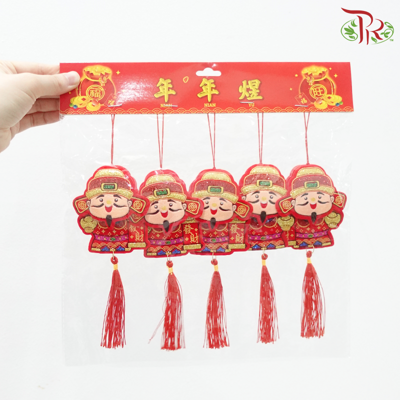 CNY 3D Hanging Ornaments - God of Wealth Brings Prosperity 财神发财 (5 Uni ...