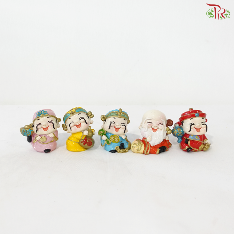 Five Blessing Figurine《福禄寿财喜》(Per Unit) – Pudu Ria Florist