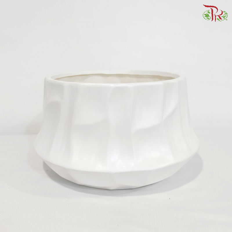 SSJ-825 White Pot – Pudu Ria Florist
