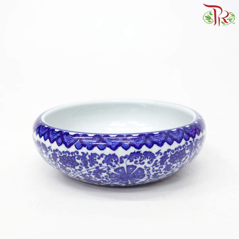 A20 Ceramic Blue Chrome Ceramic Qing Hua Pot – Pudu Ria Florist