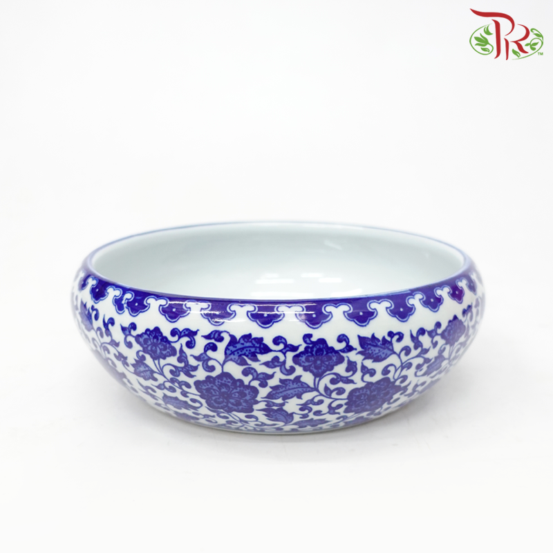A20 Ceramic Blue Chrome Ceramic Qing Hua Pot – Pudu Ria Florist
