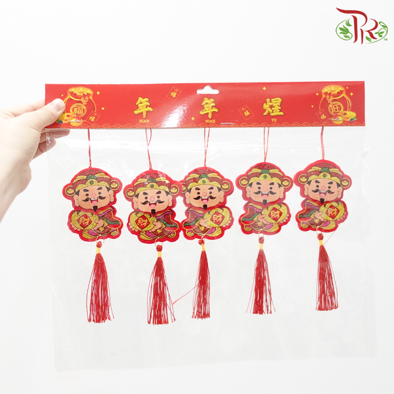CNY 3D Hanging Ornaments - Ingot God of Wealth 元宝财神 (5 Units) – Pudu ...